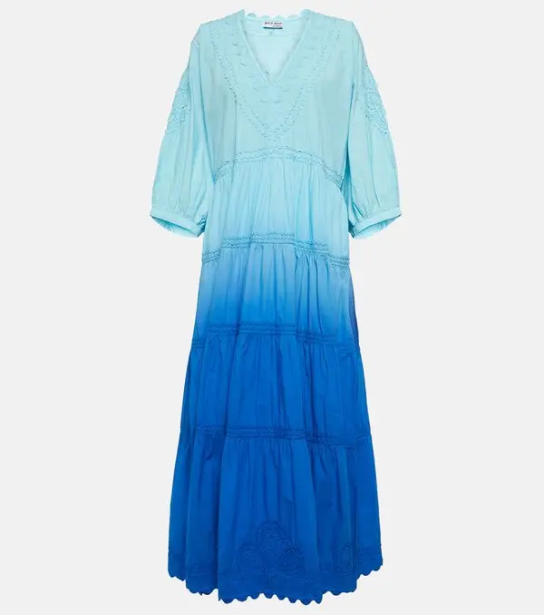 JULIET DUNN Cotton Poplin Maxi Dress - Blue