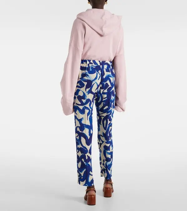 Dries Van Noten Printed Slim Trousers