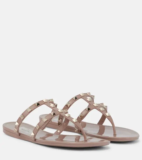Valentino Garavani Rockstud Pvc Thong Sandals