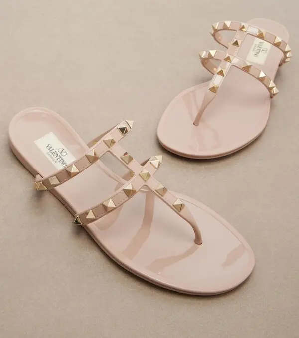Valentino Garavani Rockstud Pvc Thong Sandals