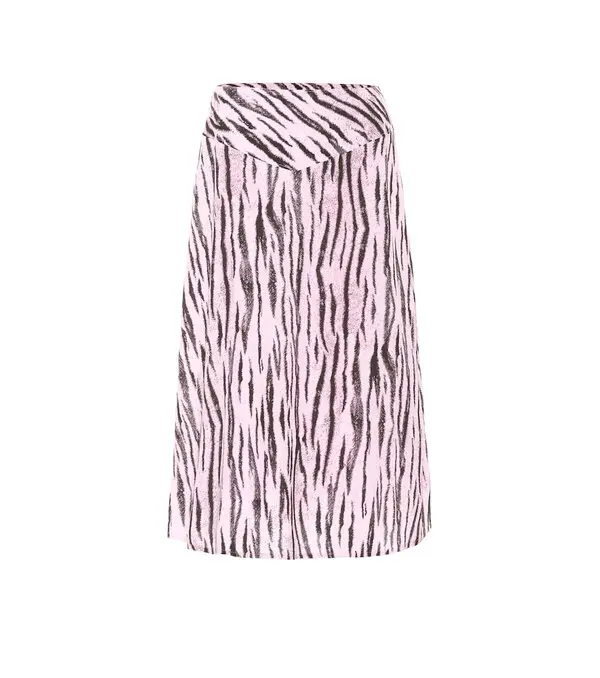 Baum Und Pferdgarten Senga Tiger-print Midi Skirt - Pink