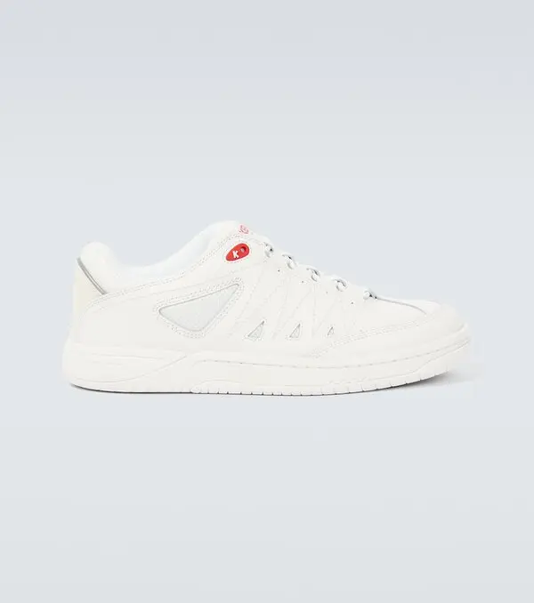 Kenzo Leather Lace-up Sneakers - White