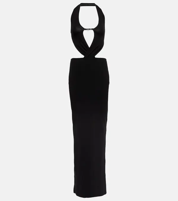 AYA MUSE Chain-detail Maxi Dress - Black