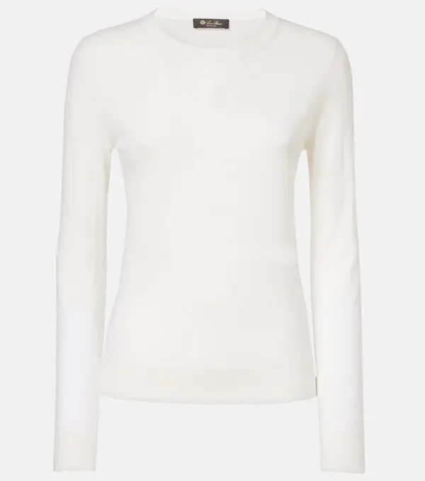 Loro Piana Piuma Cashmere Sweater - White