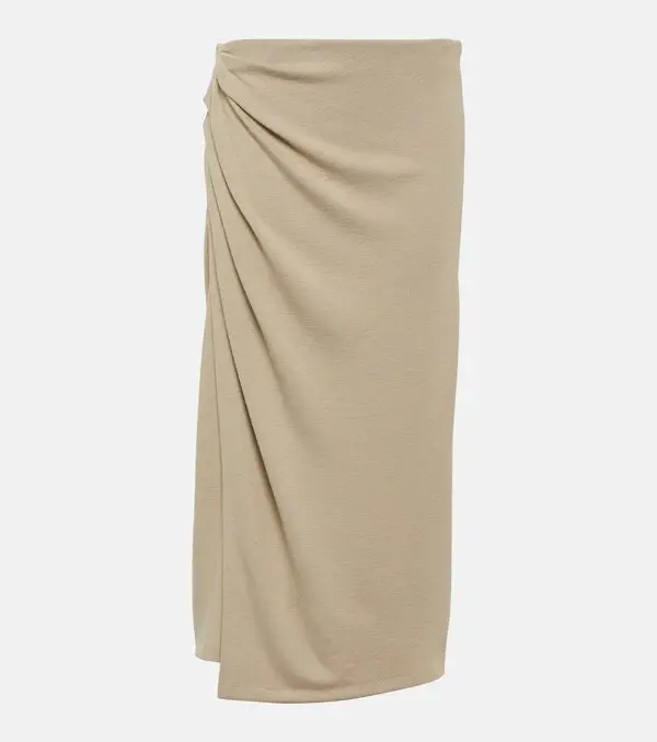 Vince Jersey Wrap Skirt - Brown