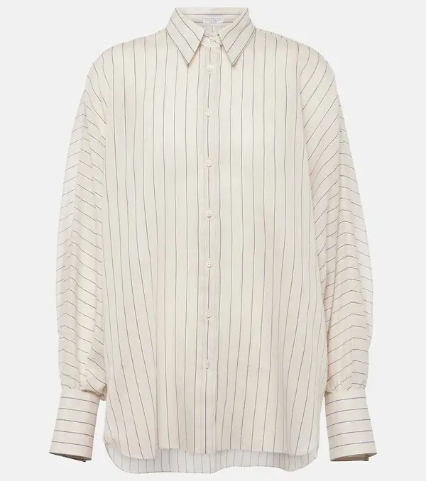 Brunello Cucinelli Cotton-blend Lame Shirt - Multicoloured