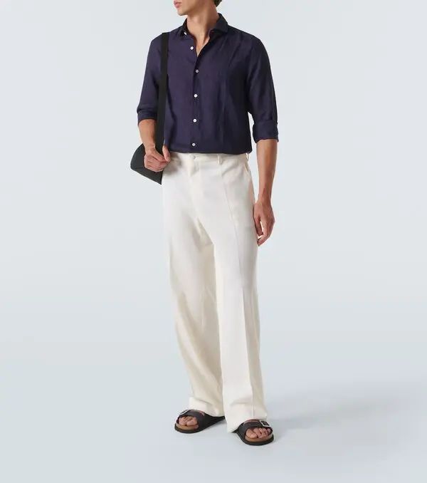 Frescobol Carioca Long-sleeved Linen Shirt