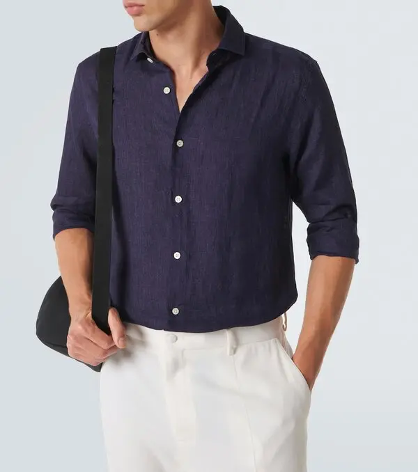 Frescobol Carioca Long-sleeved Linen Shirt