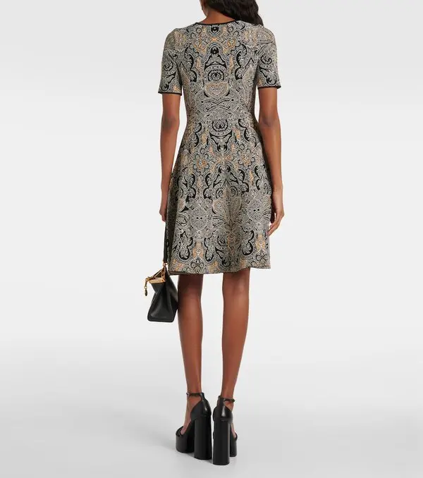 Etro Paisley Printed Mini Dress - Black