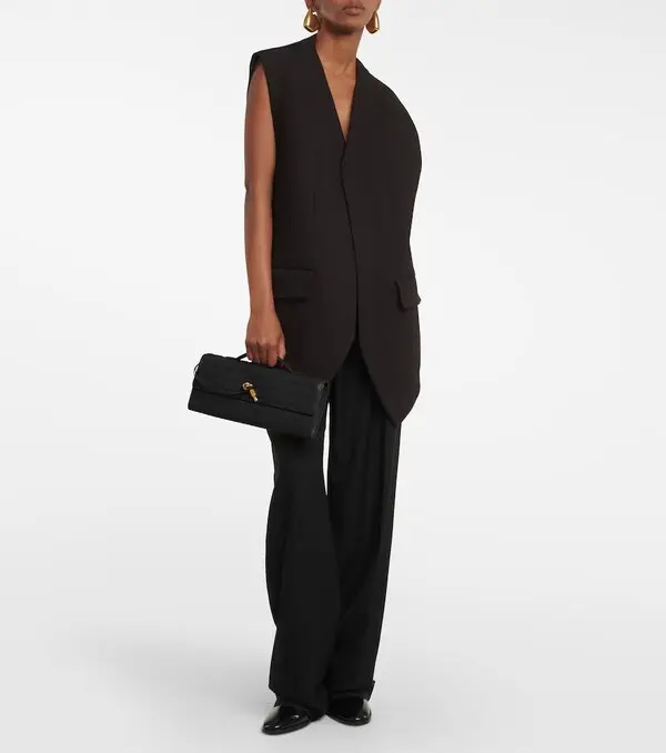 Bottega Veneta Andiamo Intrecciato Leather Clutch - Black