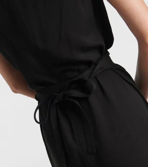 TOTEME Tie-detail Midi Dress - Black