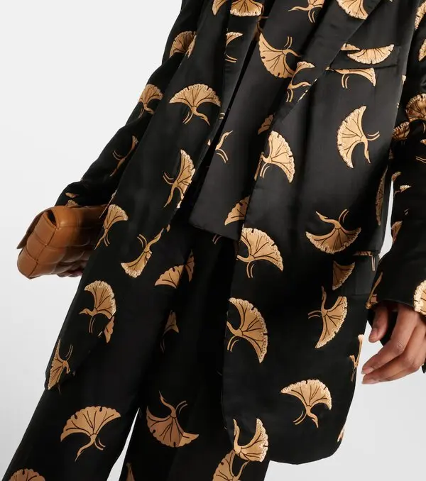 Dries Van Noten Printed Satin Blazer