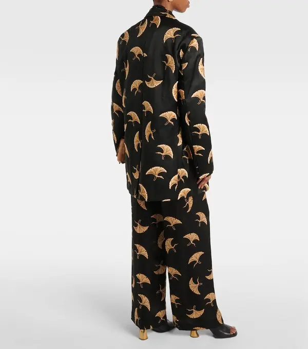 Dries Van Noten Printed Satin Blazer