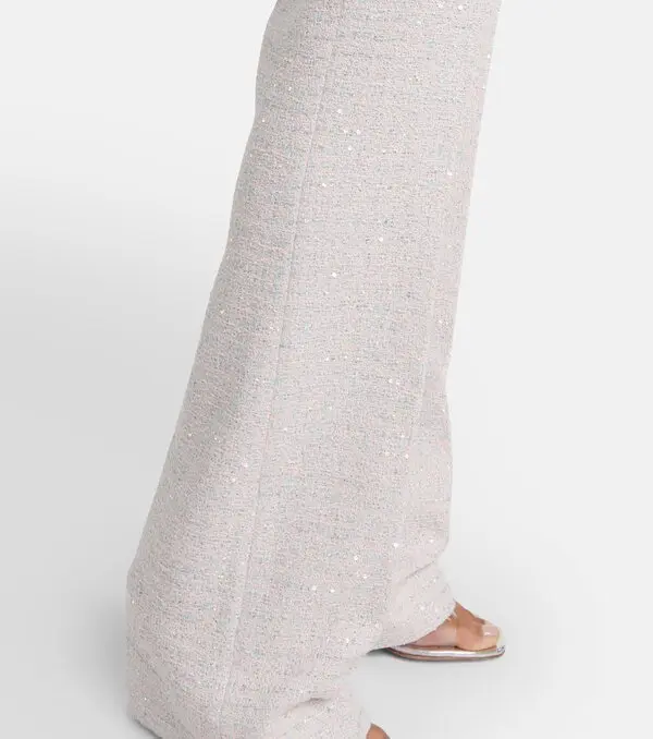 Alessandra Rich Sequined Mid-rise Straight Trousers