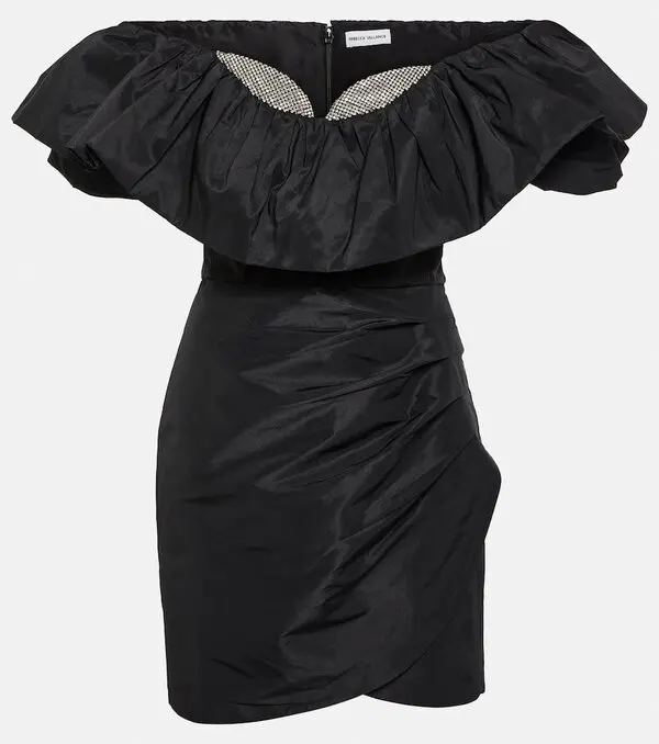 Rebecca Vallance Off-the-shoulder Mini Dress - Black