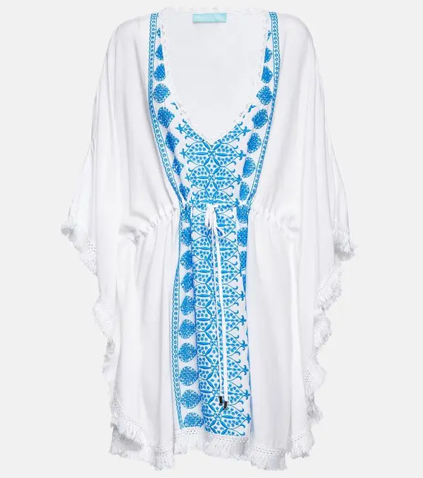 Melissa Odabash Isabelle Embroidered Minidress - Blue
