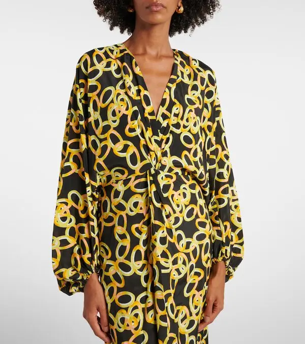 Diane Von Furstenberg Kason Printed Maxi Dress