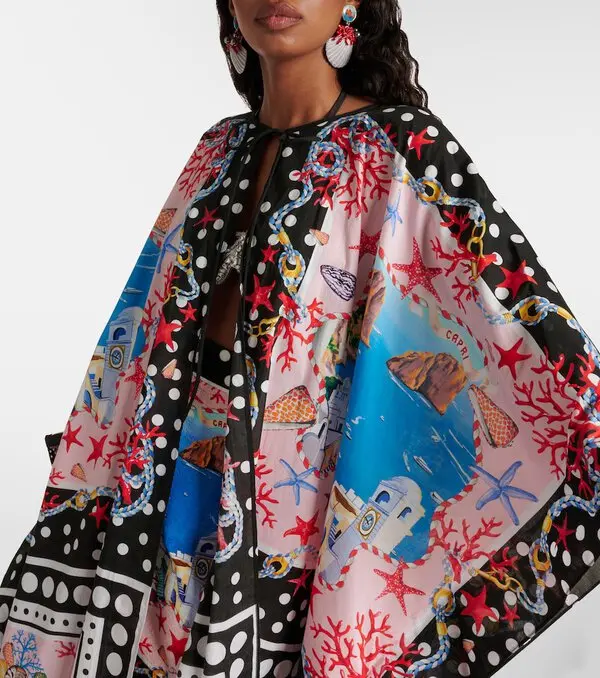 Dolce & Gabbana Capri Printed Cotton Kaftan