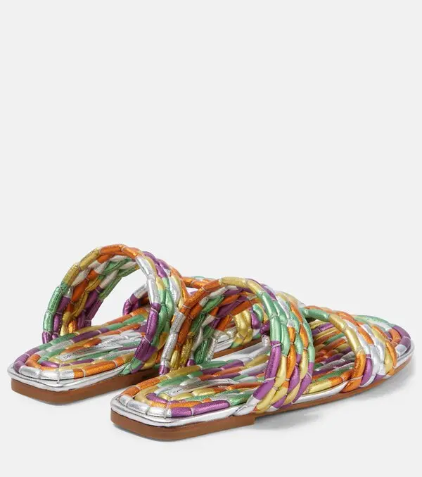 Dries Van Noten Metallic Leather Sandals