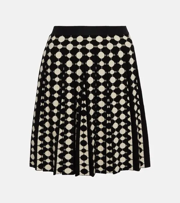 Tory Burch Polka-dot Jacquard Mini Skirt - Multicoloured