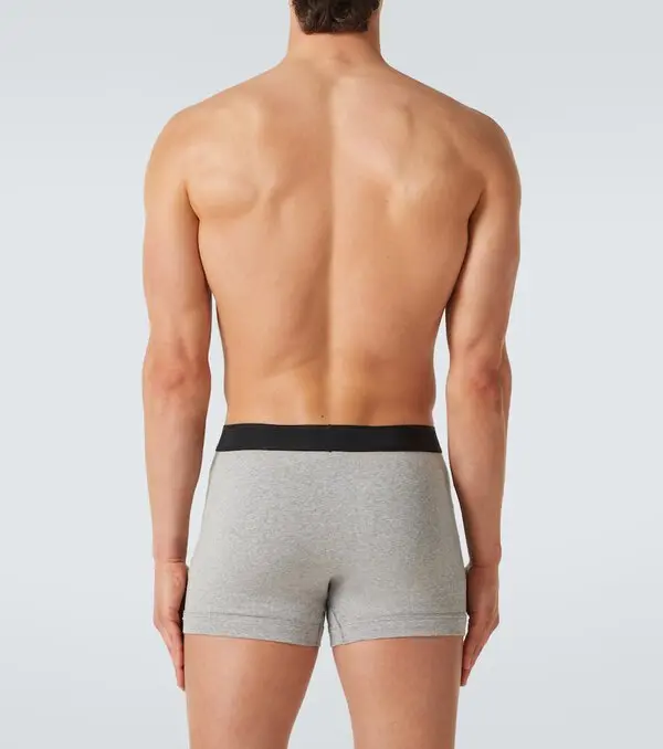TOM FORD Stretch-cotton Boxer Briefs - Grey