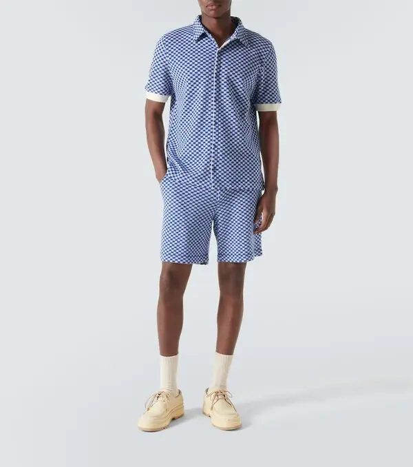 GOD'S TRUE CASHMERE Checked Cashmere Bermuda Shorts