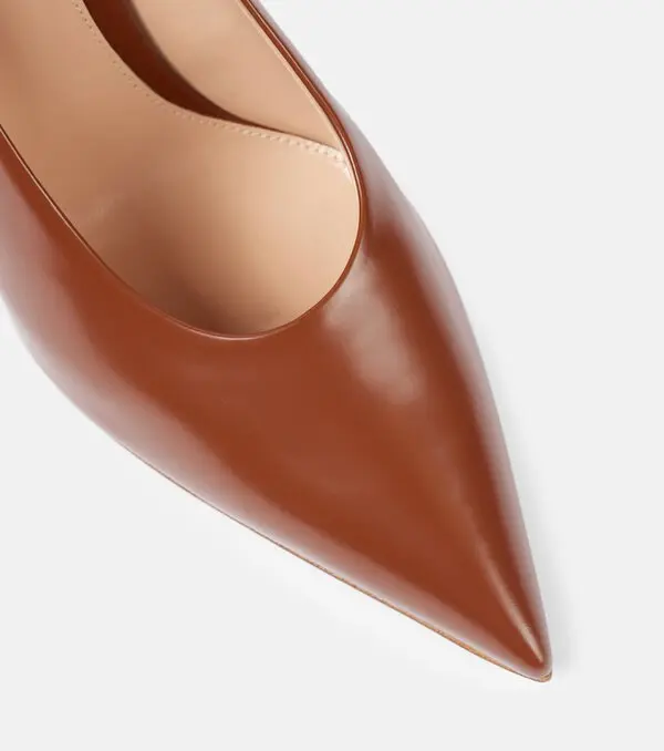 GIANVITO ROSSI Leather Pointed Toe Pumps