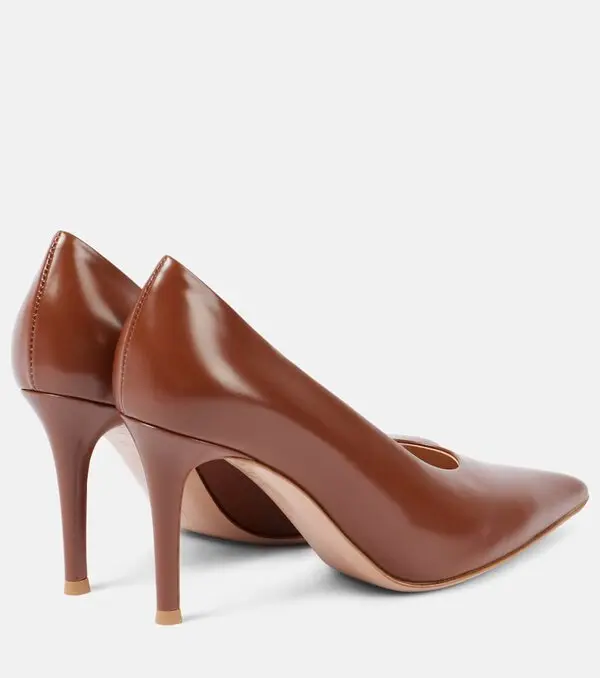 GIANVITO ROSSI Leather Pointed Toe Pumps