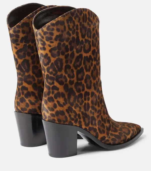 GIANVITO ROSSI Denver Leopard-print Leather Boots