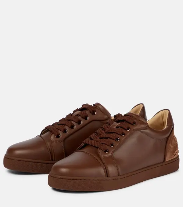 CHRISTIAN LOUBOUTIN Fun Vieira Calf Leather Sneakers - Brown