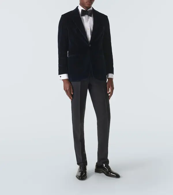 Rubinacci Modluca Wool Tuxedo Pants
