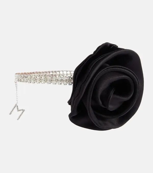 Magda Butrym Crystal-embellished Floral Choker - Silver