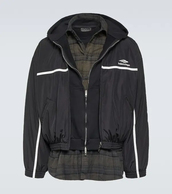 Balenciaga 3b Sports Icon Layered Track Jacket