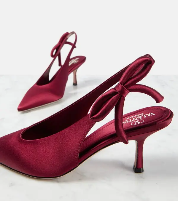 Valentino Garavani Nite-out 70 Satin Slingback Pumps