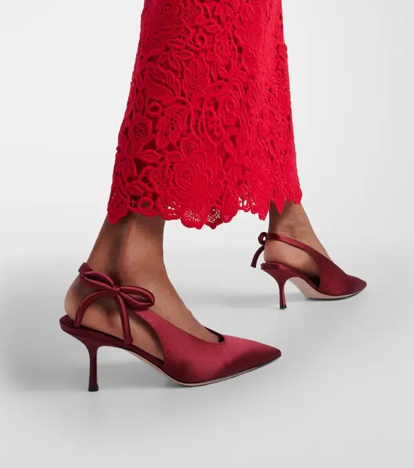 Valentino Garavani Nite-out 70 Satin Slingback Pumps