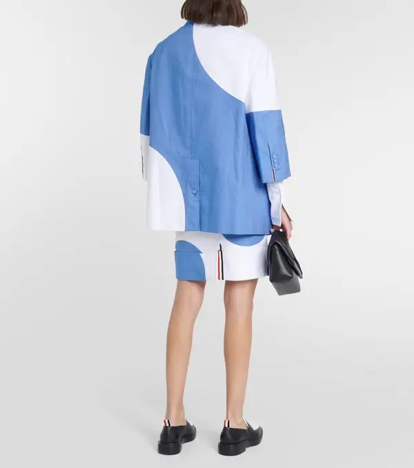 Thom Browne Polka-dot Oversized Cotton Blazer