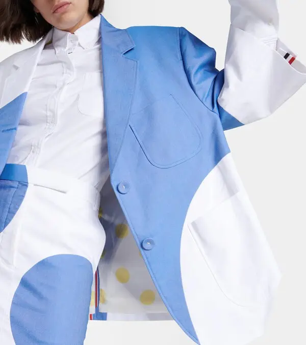 Thom Browne Polka-dot Oversized Cotton Blazer