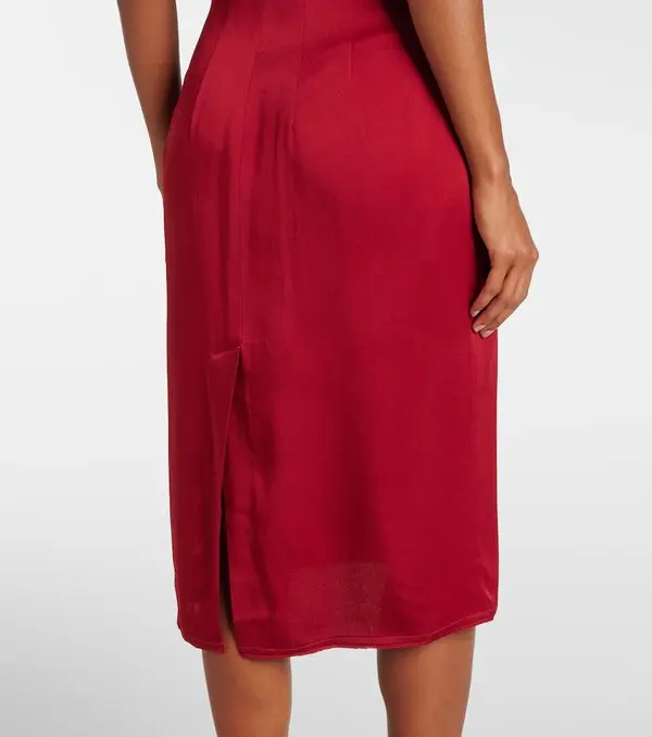 Stella McCartney Draped Satin Midi Dress