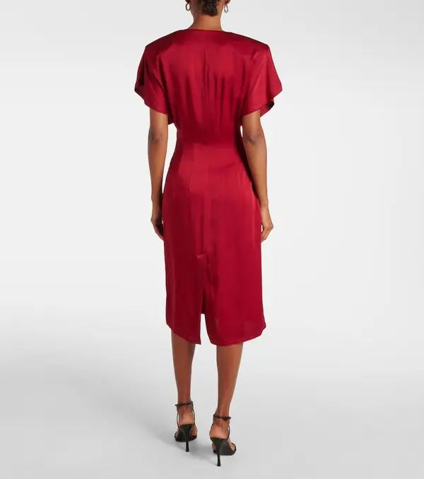 Stella McCartney Draped Satin Midi Dress