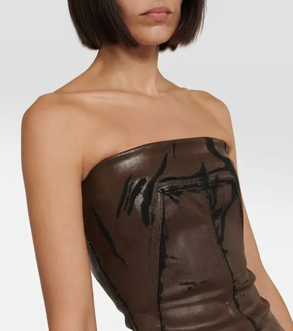 Rick Owens Coated Denim Corset