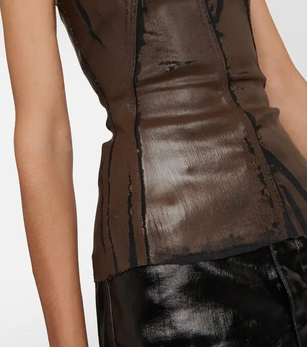 Rick Owens Coated Denim Corset