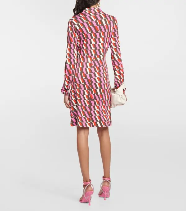 Diane Von Furstenberg Printed Wrap Minidress