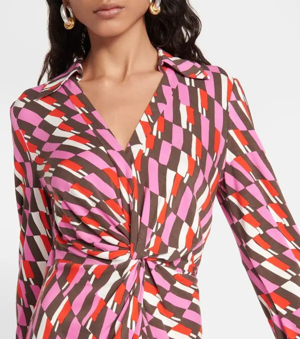Diane Von Furstenberg Printed Wrap Minidress