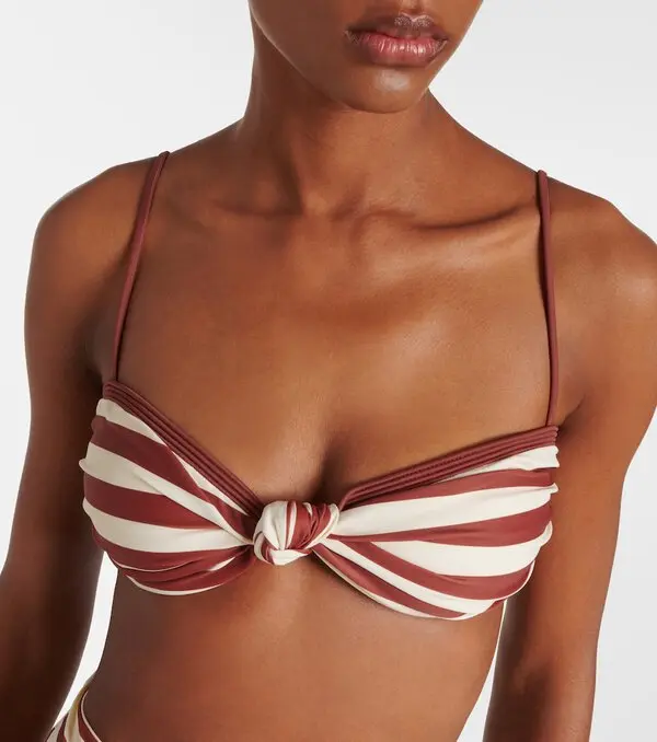 Johanna Ortiz Striped Bikini Top