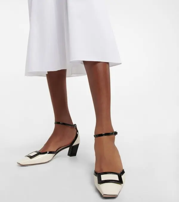 ROGER VIVIER Belle Vivier Patent Leather Sandals