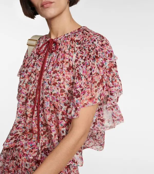 MARANT ETOILE Fapani Printed Georgette Top