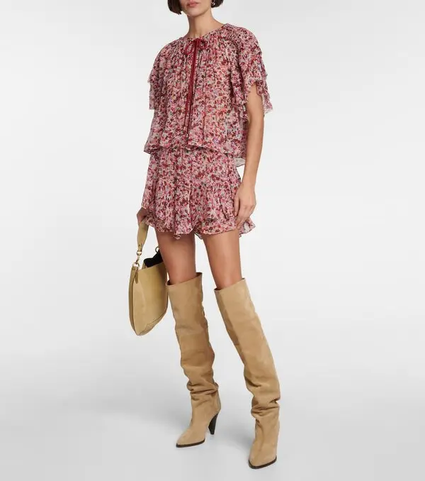 MARANT ETOILE Fapani Printed Georgette Top