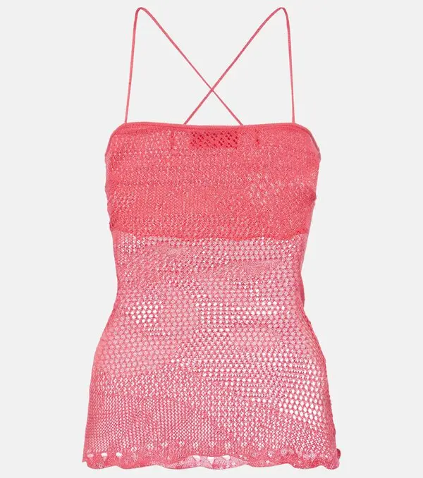 ROBERTA EINER Alba Knitted Cotton Top