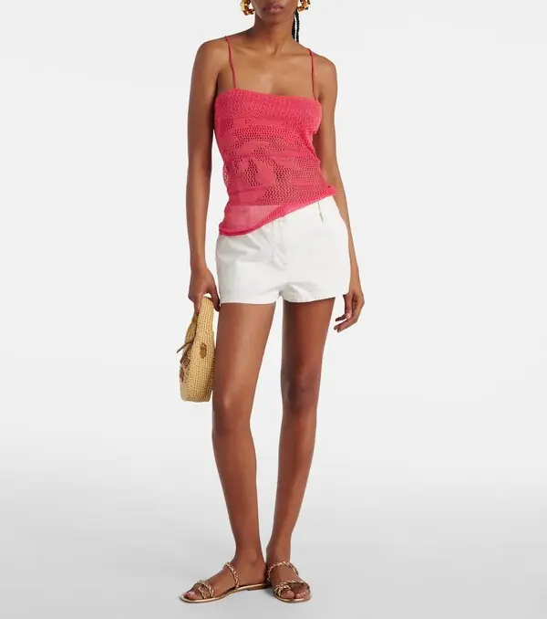 ROBERTA EINER Alba Knitted Cotton Top