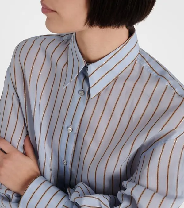 Brunello Cucinelli Striped Cotton-blend Shirt